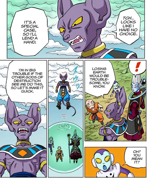 An Extremely Annoyed Beerus Threaten.. | Dragon Ball Manga Panels さんの ...