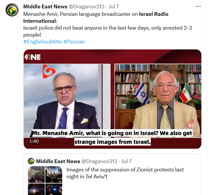 "The largest Jewish channel in the Russian language, moments before the ...