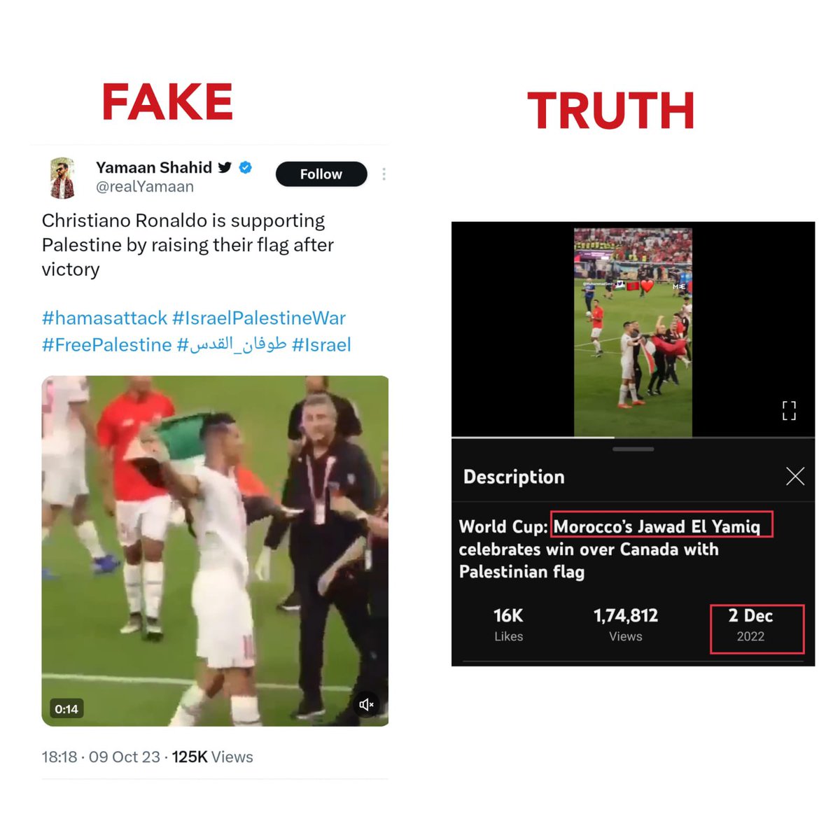 Thread on Fake News shared by Hamas terrorist sympathizer against ...