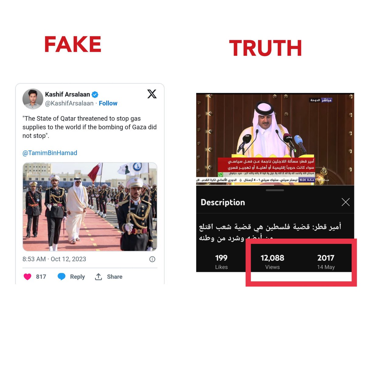 Thread on Fake News shared by Hamas terrorist sympathizer against ...