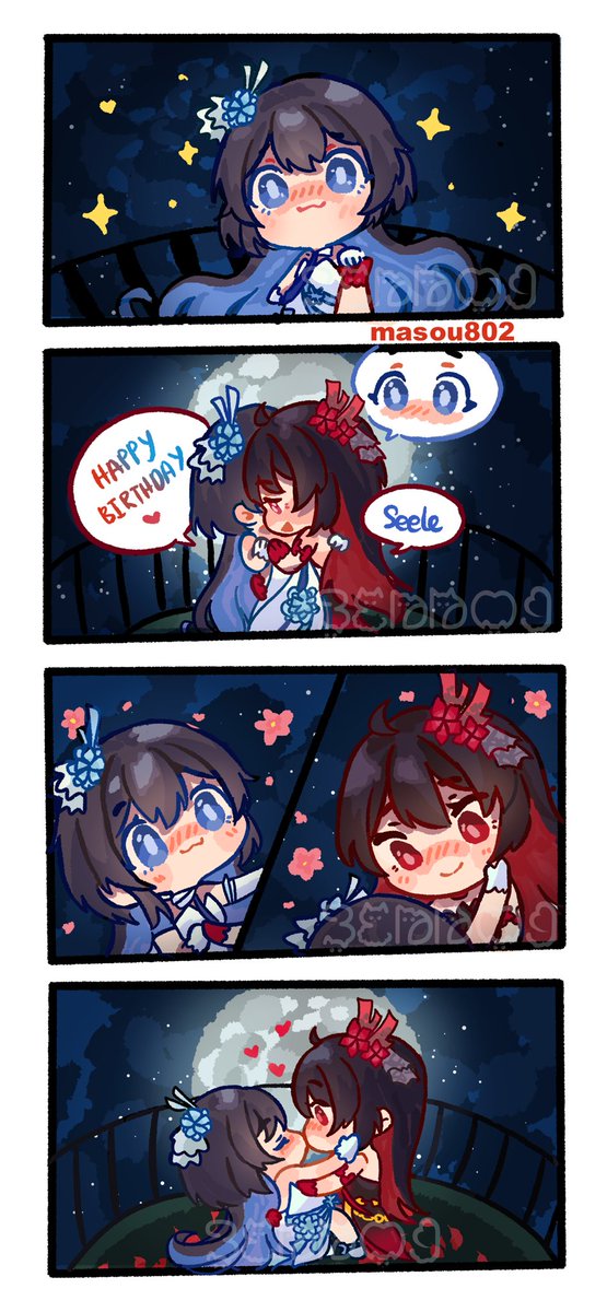 「Together forever ️💙 #ゼーレ生誕祭 #HonkaiImpact3rd #Seele #双希 」アスターの漫画