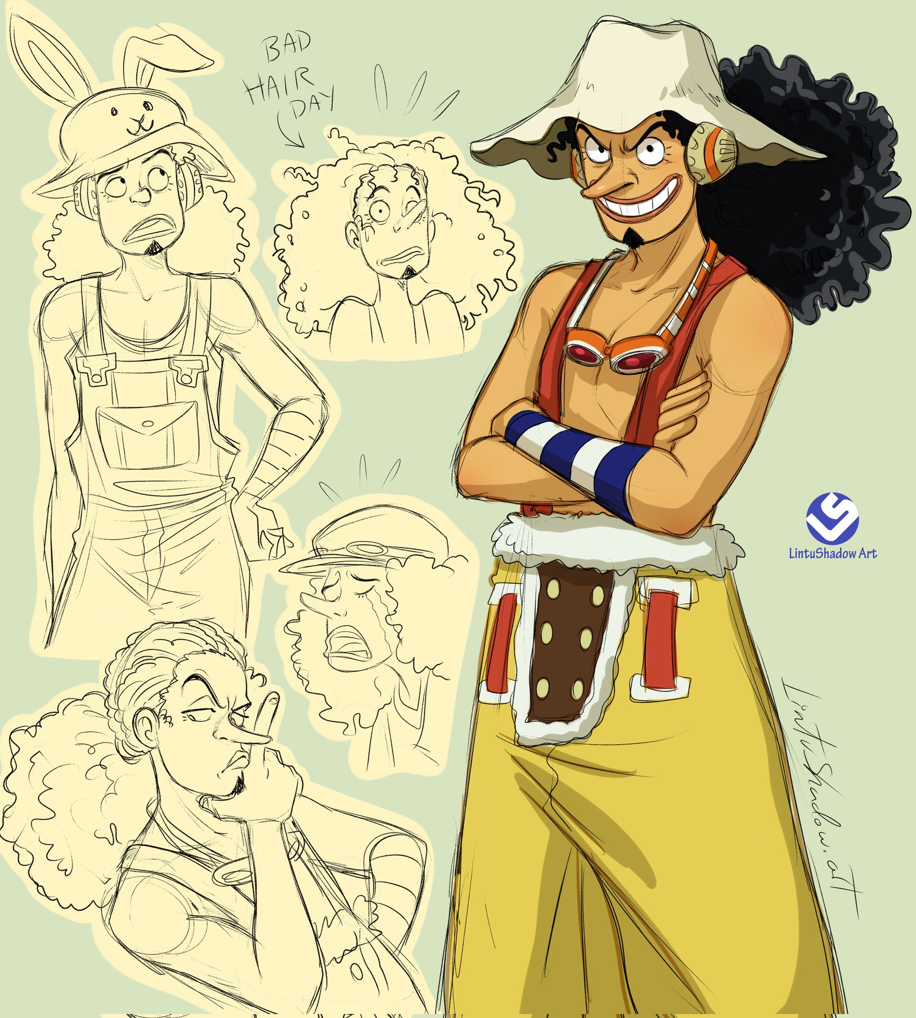 Usopp Time Skip Drawing