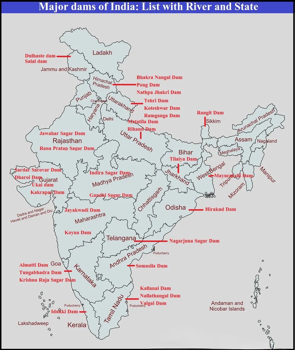 Bhakra Nangal Dam Map