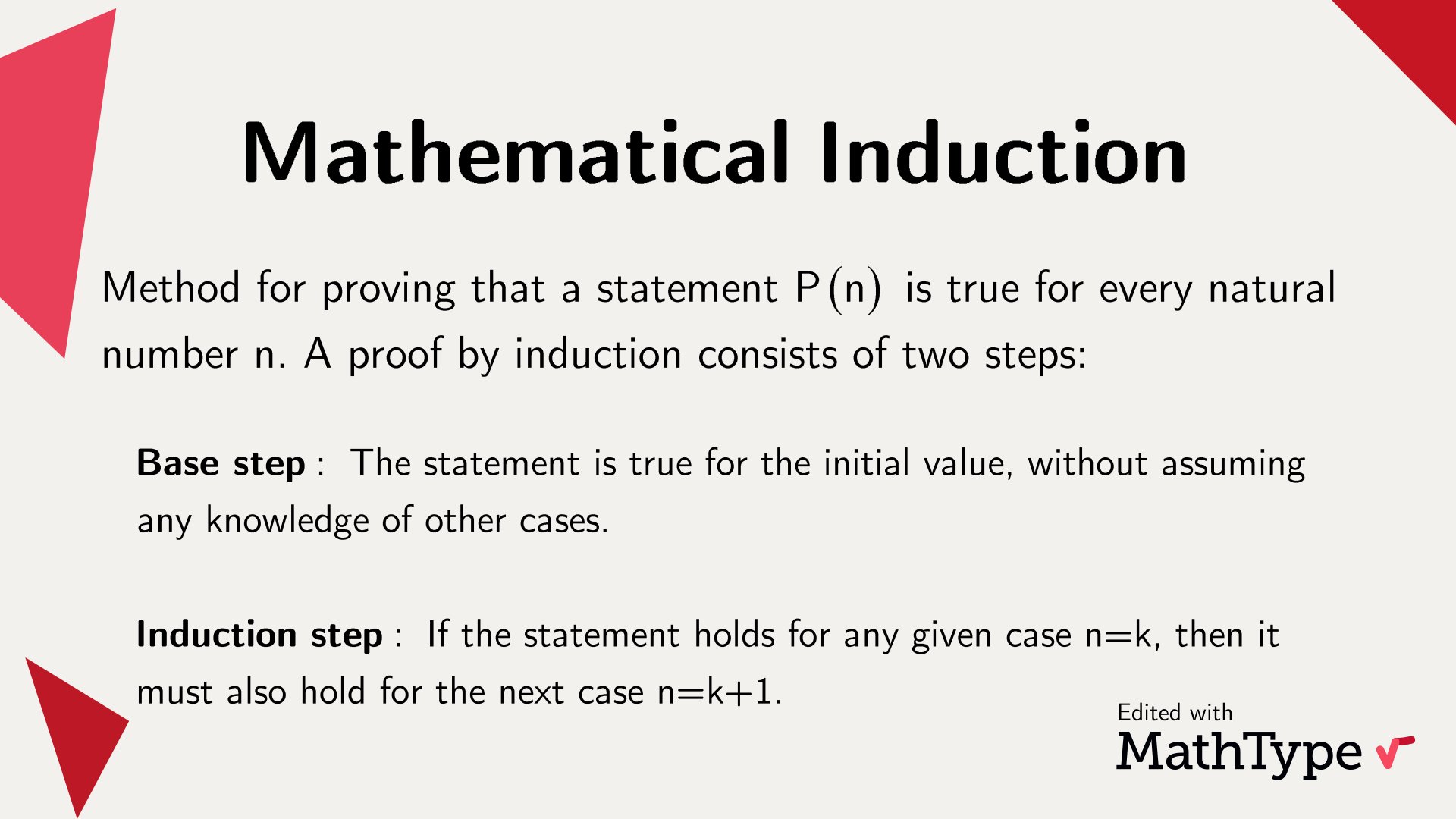Mathematical Induction Theory Of Mathematical Induction