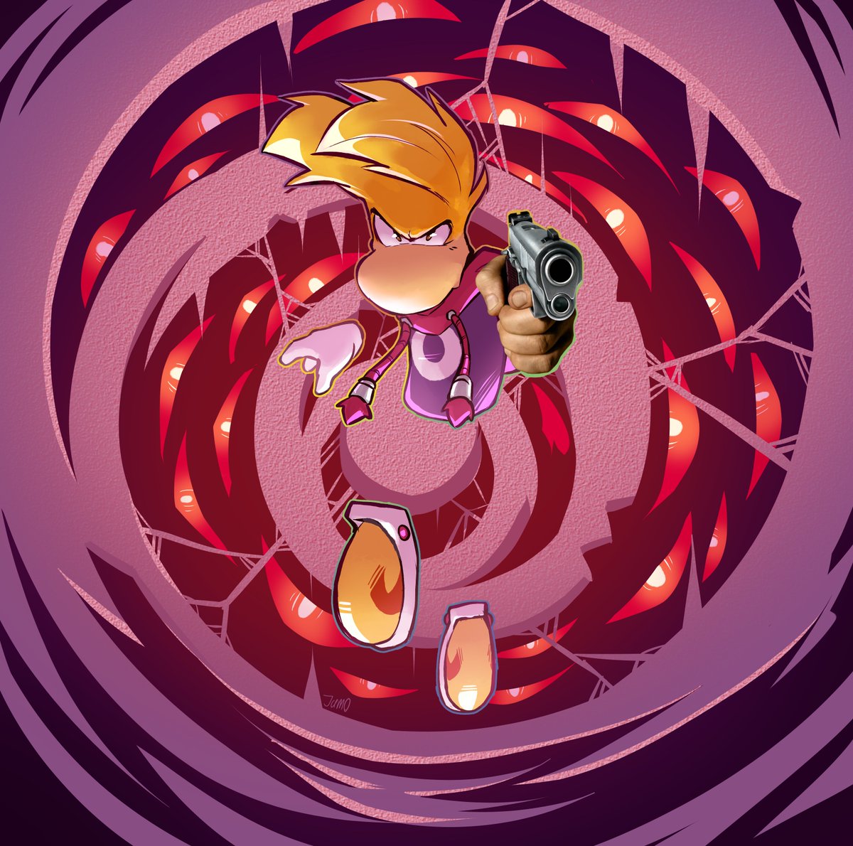 「Here's a "Angry pissed-off Rayman" post 」|Jamo🍜のイラスト