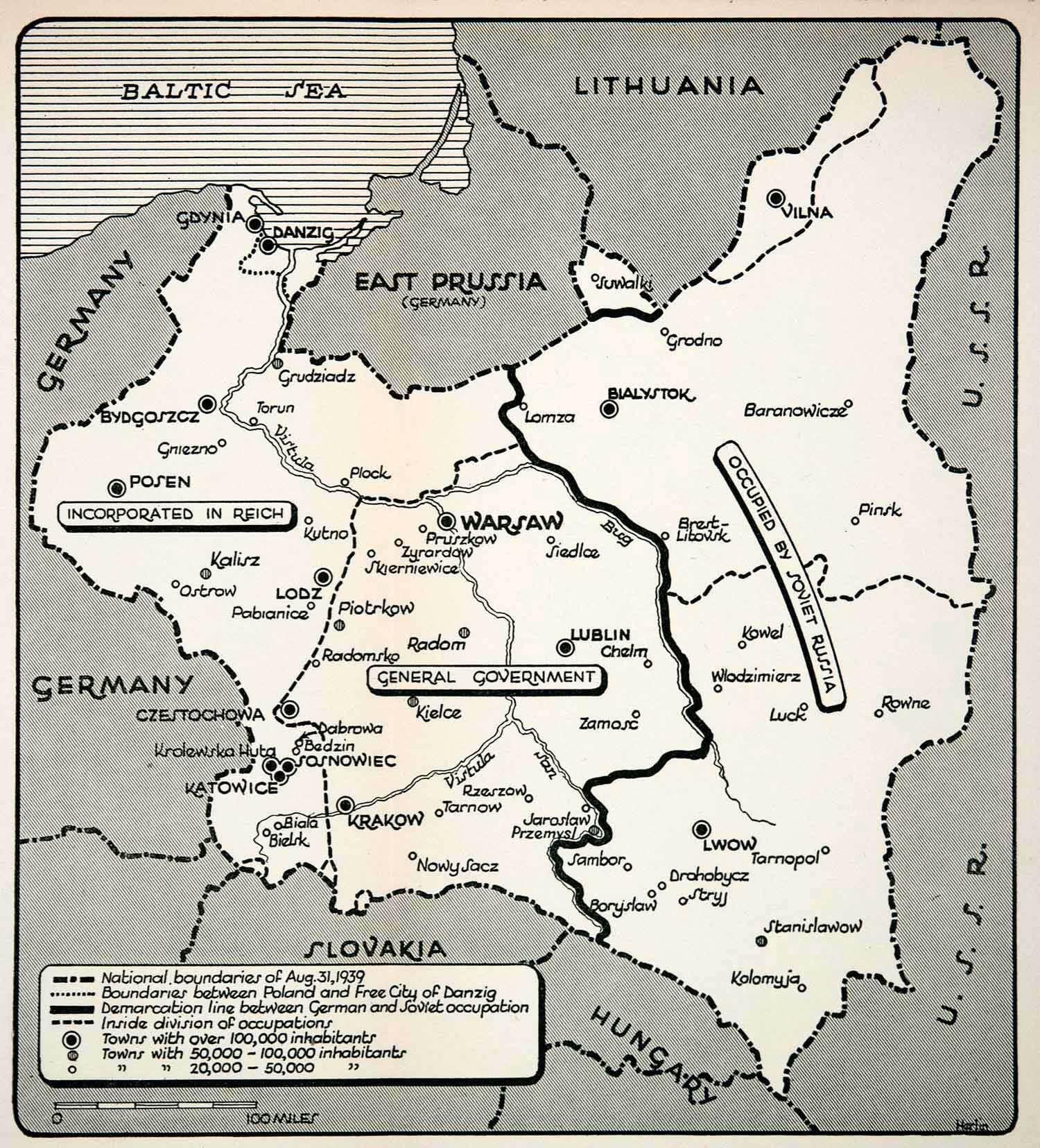 East Prussia Map 1939 1938 Poland Invaded By Nazi Germany And Soviet