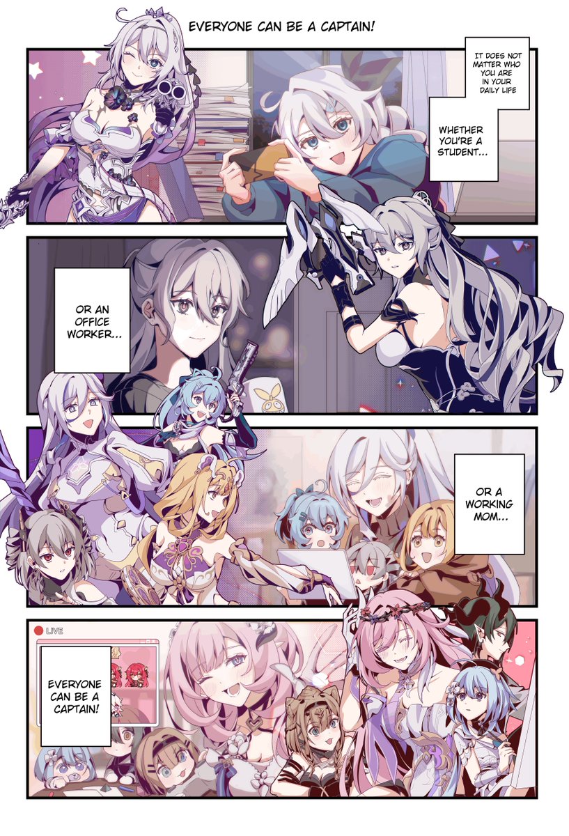 「SEA 6th Anniversary Yonkoma Series: Everyone can be a Captai」Honkai Impact 3rdの漫画