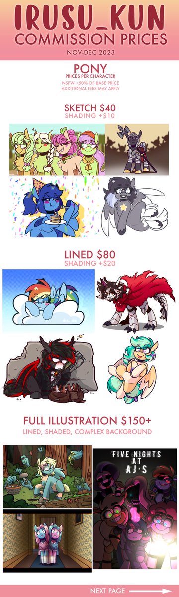 「New commissions pricing!」 lRUSU 💙💛 commissions openの漫画