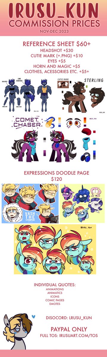 「New commissions pricing!」 lRUSU 💙💛 commissions openの漫画