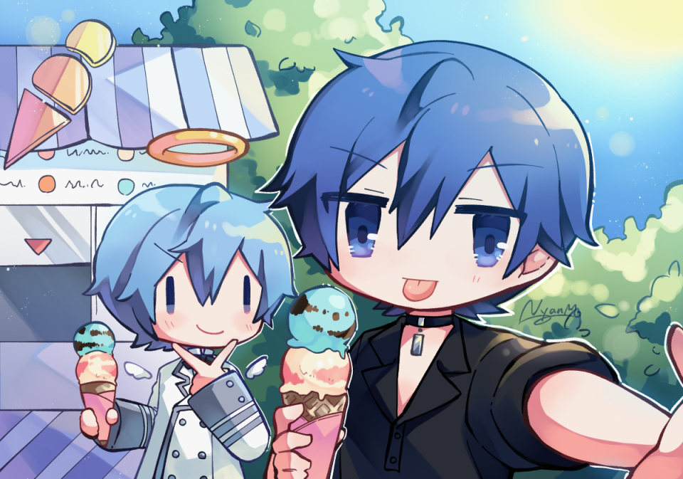 類司「#prsk_BL (類司)(派生・がしゃこり) OU3にて展示した漫画でした!お」にゃん🚩9/6ステージあ6の漫画