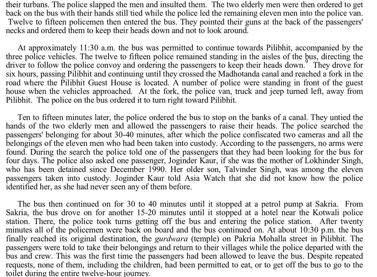 🧵 #PunjabFiles #HumanRightsViolations #Sikhs PILIBHIT FAKE ENCOUNTER OF ...