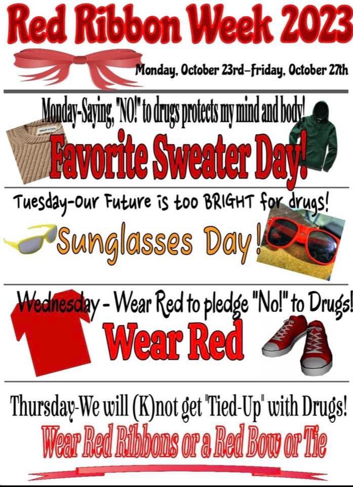 Red Ribbon Week Bow