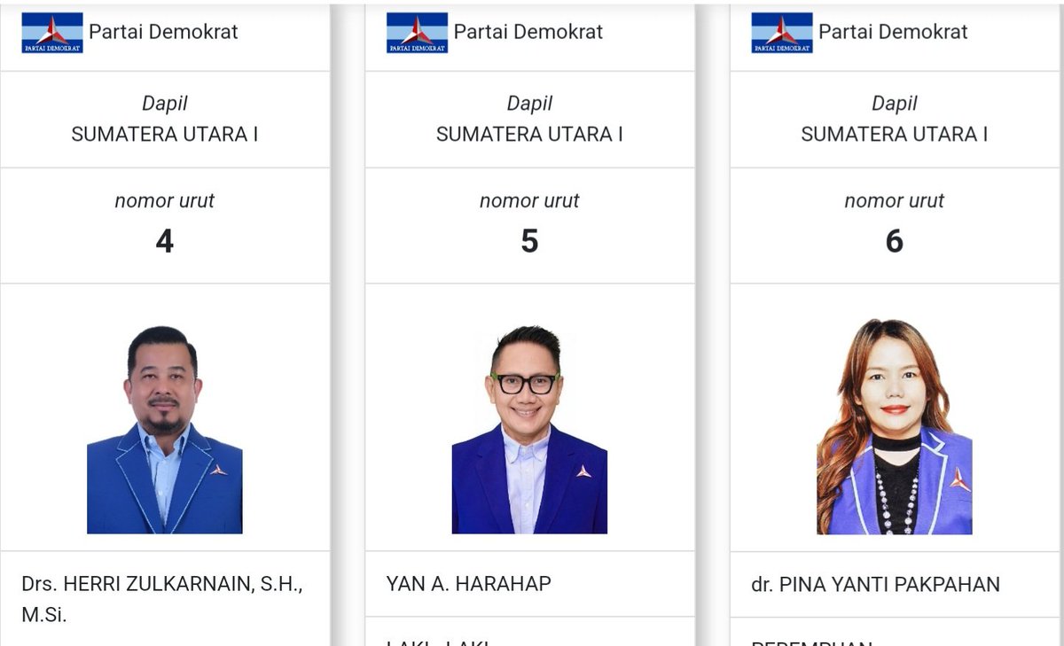 Mending posting caleg DPR RI @PDemokrat aja ah. Kita mulai dari Sumatera dulu. Utas - Thread ...