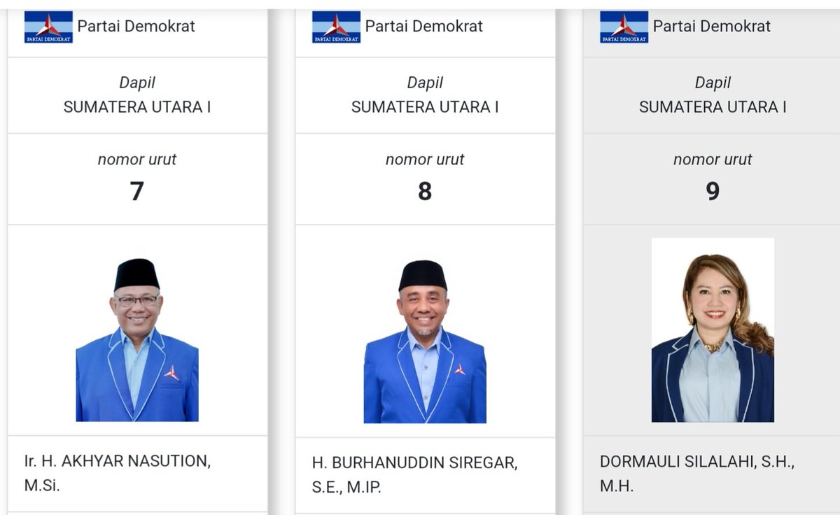 Mending posting caleg DPR RI @PDemokrat aja ah. Kita mulai dari Sumatera dulu. Utas - Thread ...
