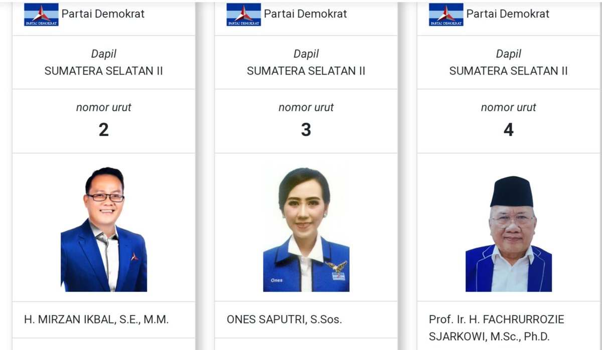 Mending posting caleg DPR RI @PDemokrat aja ah. Kita mulai dari Sumatera dulu. Utas - Thread ...