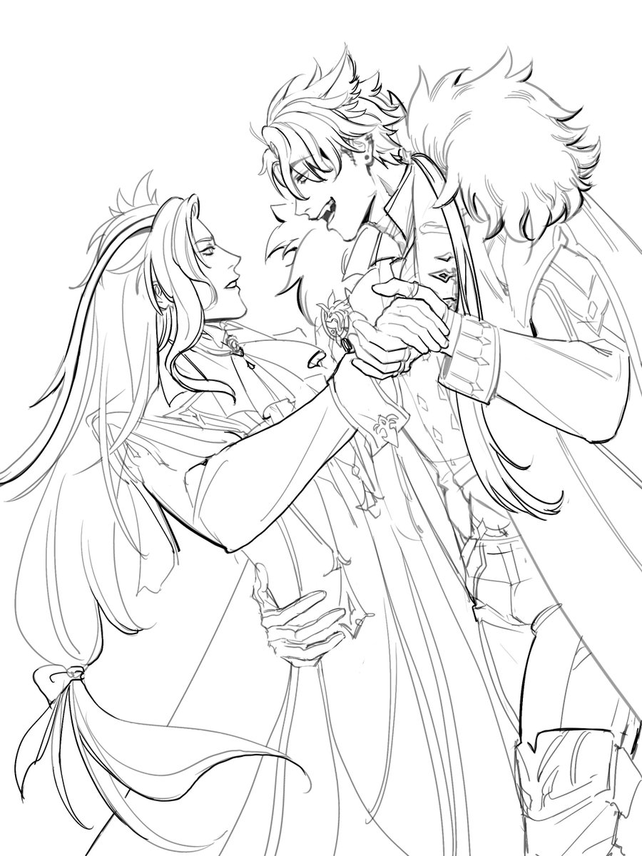 wriolette AU wip] #Neuvillette and Fatui #Wriothesley fro」Nik 😺 UNI ...