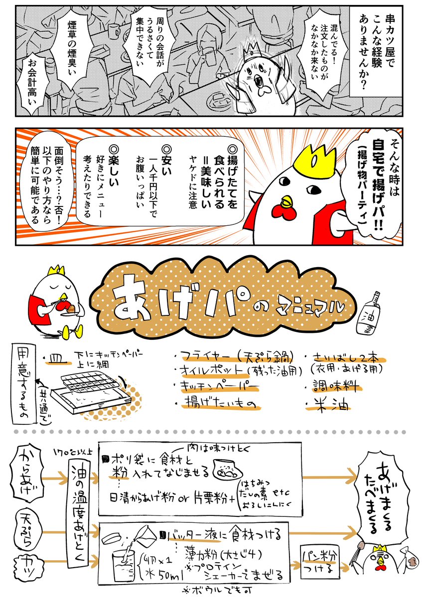 「ハッピーハロウィンな揚げ物漫画です! #あげ神」ちん@COMITIA154き46bの漫画