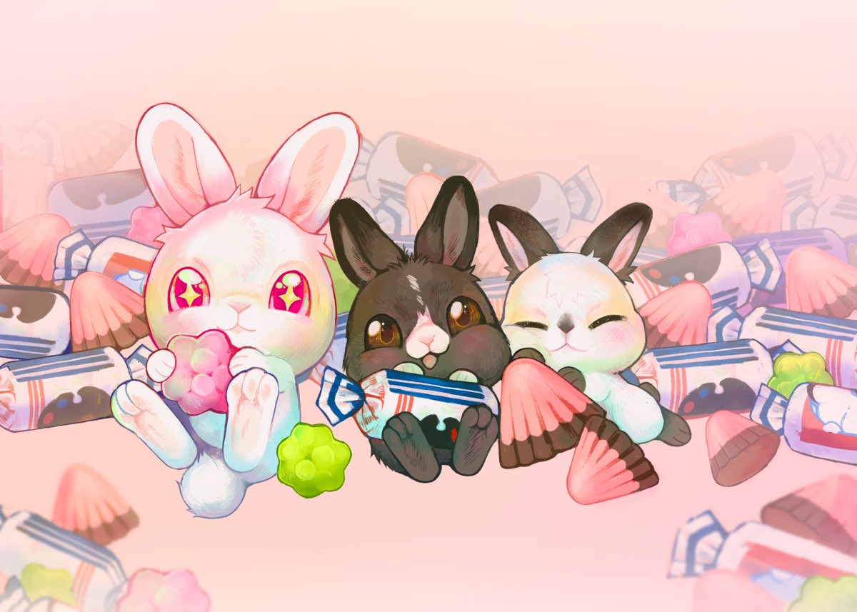 「I got to draw 's beautiful bun family! 」|Loppy Rae: Shop open!のイラスト