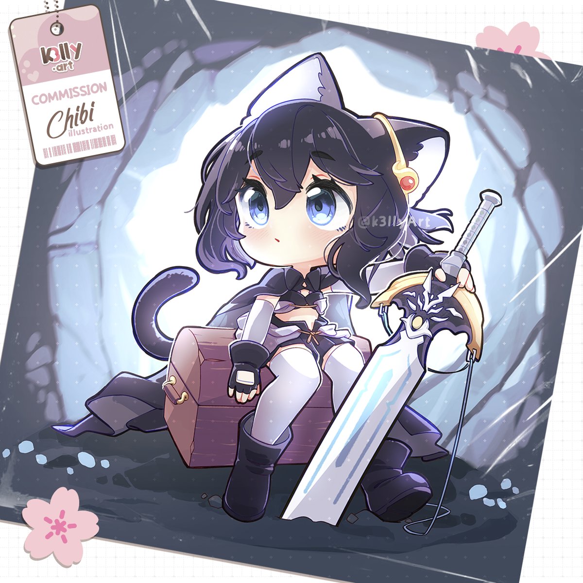 「Chibi comm Fran from Reincarnated as a 」|k3llyのイラスト