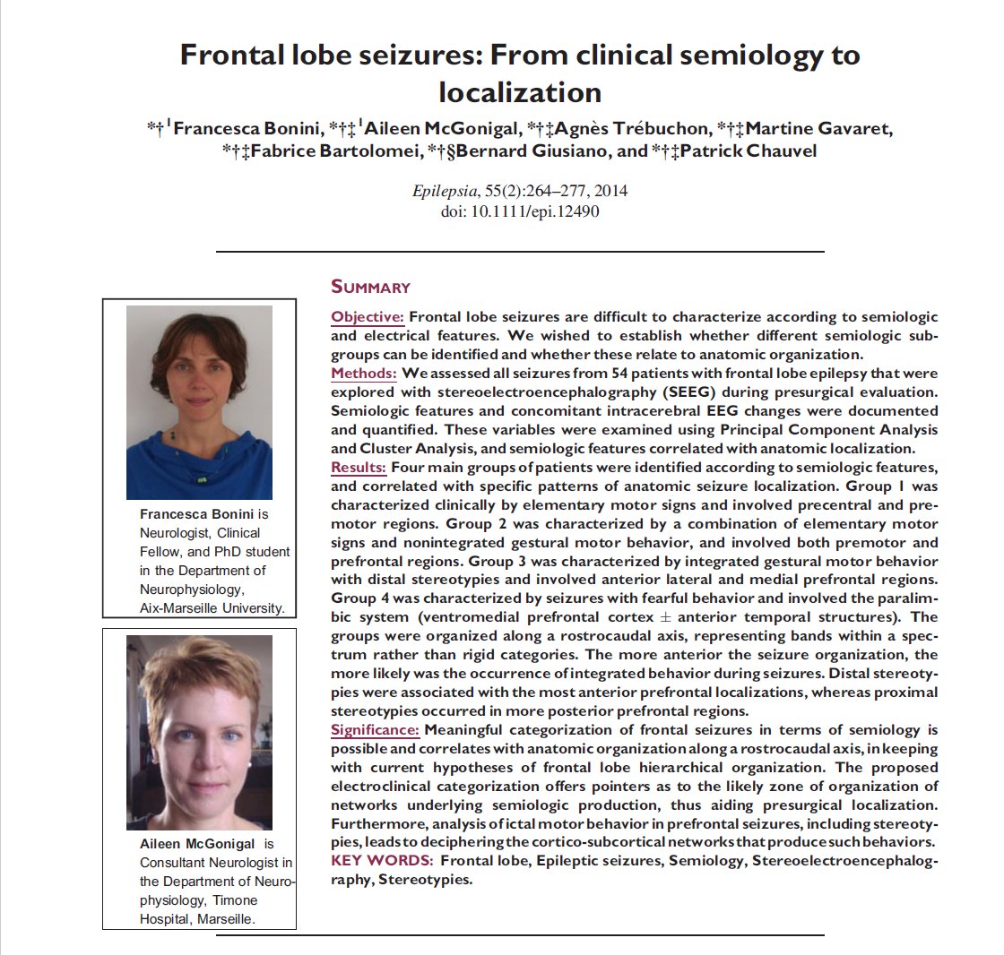 SEIZURE SEMIOLOGY TWEETORIAL 🧵1/ What is a complex motor seizure? A ...