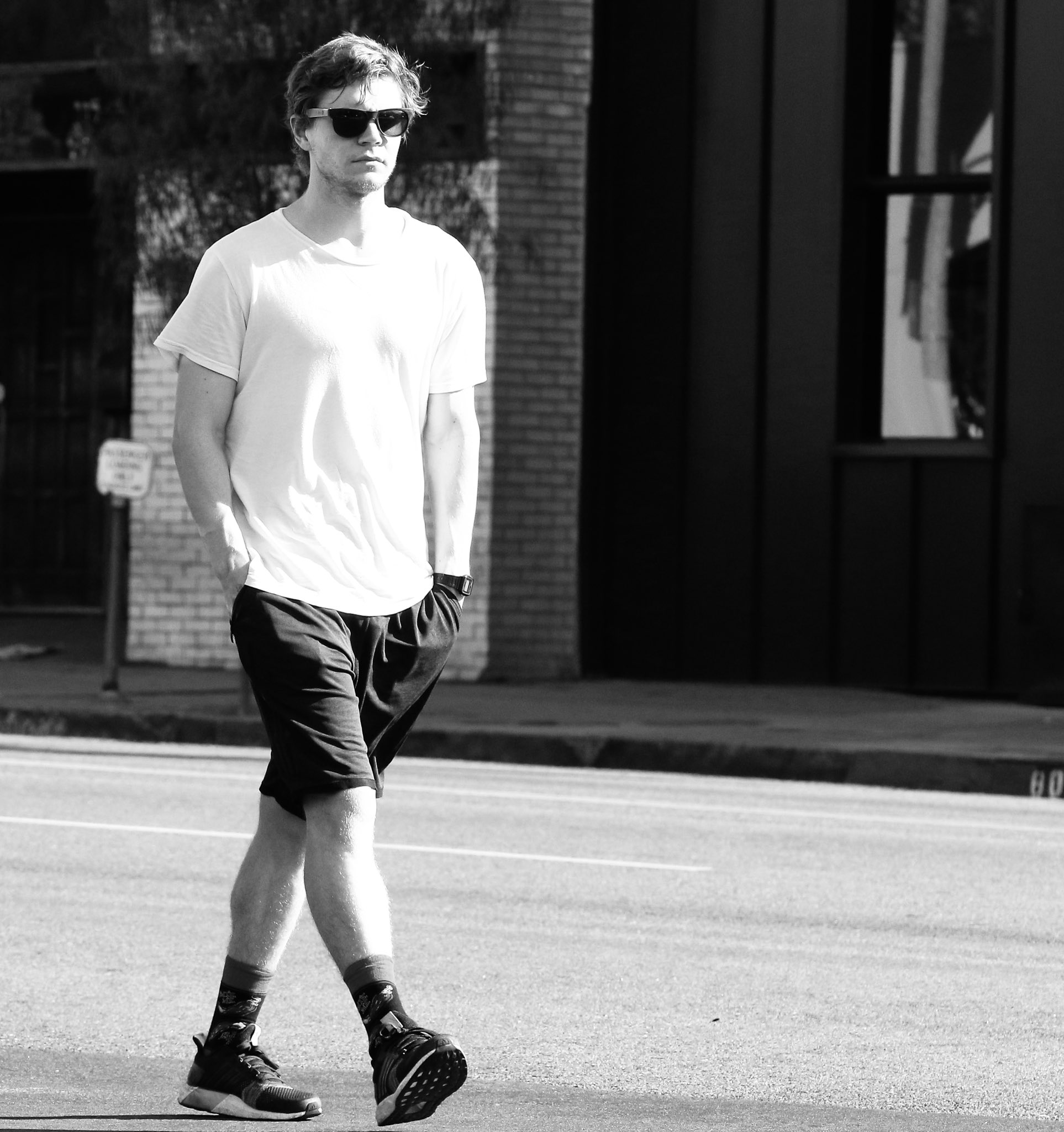 Evan Peters Smoking Cigarettes