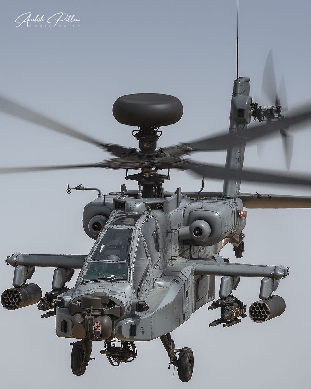 Apache Helicopter Side View