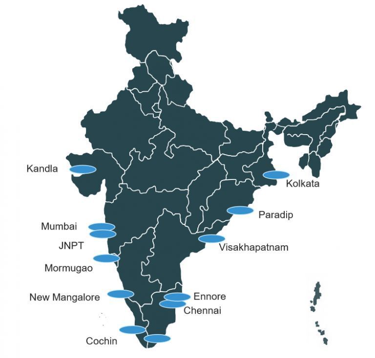 Major Sea Ports Map, Seaports In India, 57% OFF
