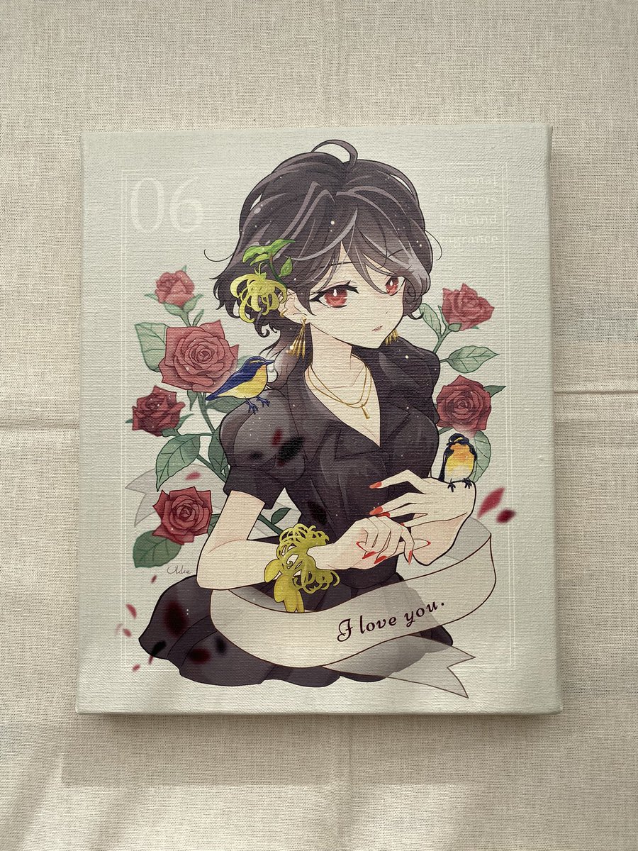 「搬出してしまうキャンバスですがBOOTHで通販する予定ですグループ展後になります」|うっけ🕊コミティア5/5 C01bのイラスト