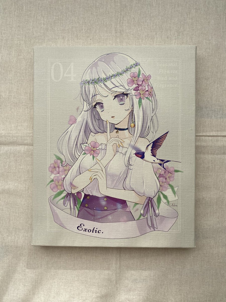 「搬出してしまうキャンバスですがBOOTHで通販する予定ですグループ展後になります」|うっけ🕊コミティア5/5 C01bのイラスト