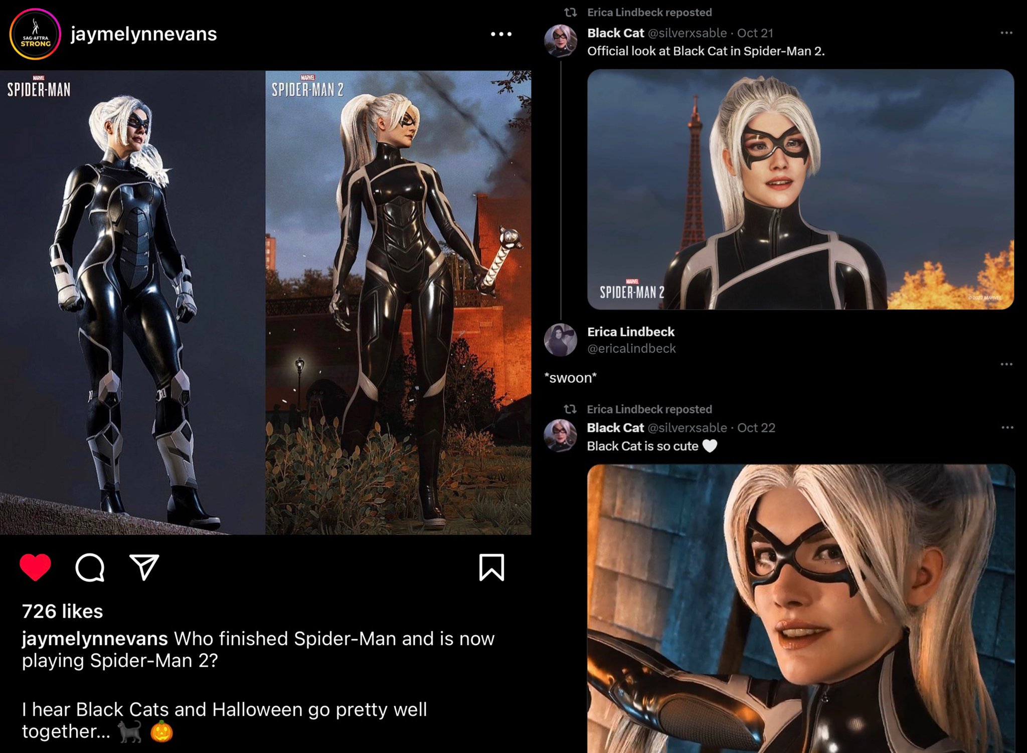 Black Cat Actress Spider Man Ps4 60 Photos - Moonagedaydream.film