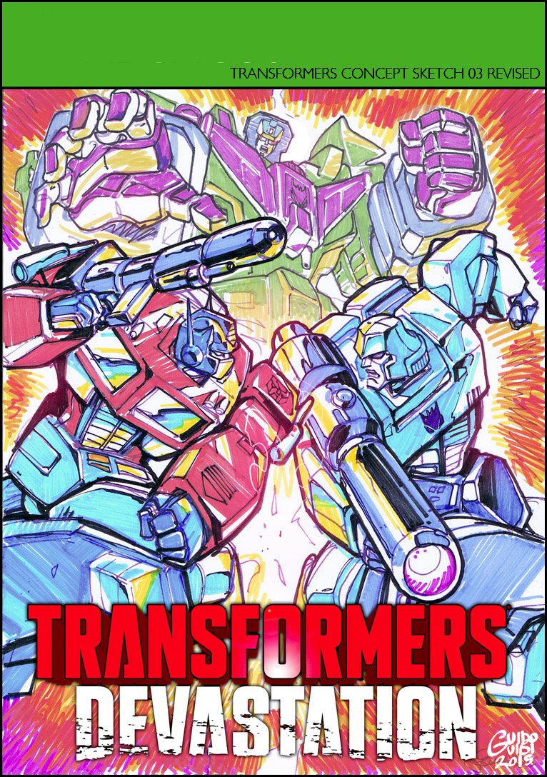 IDW Transformers 84' - Unused Cover Concept Sketches By Guido Guidi ...