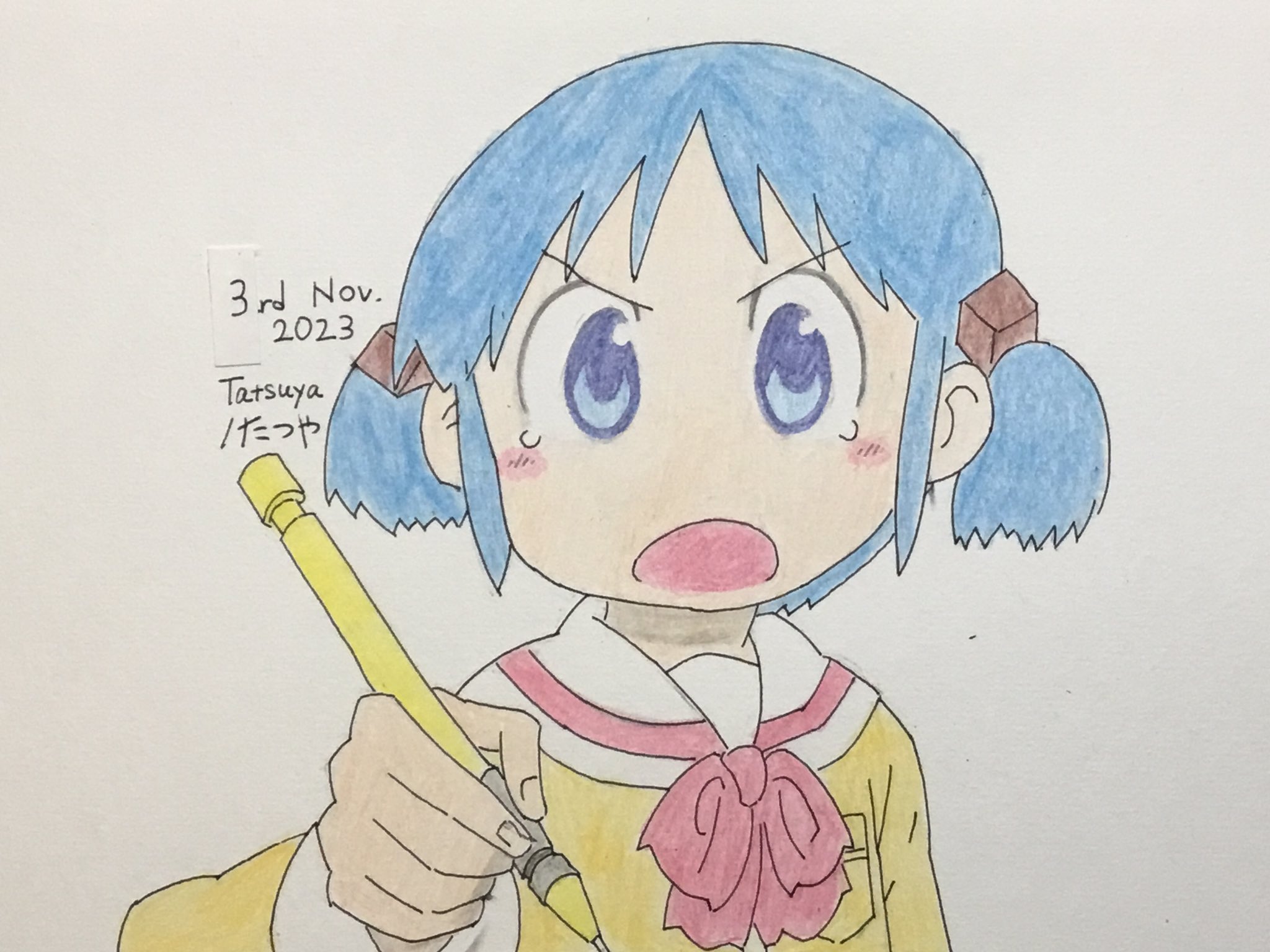 Nichijou Mio Drawing