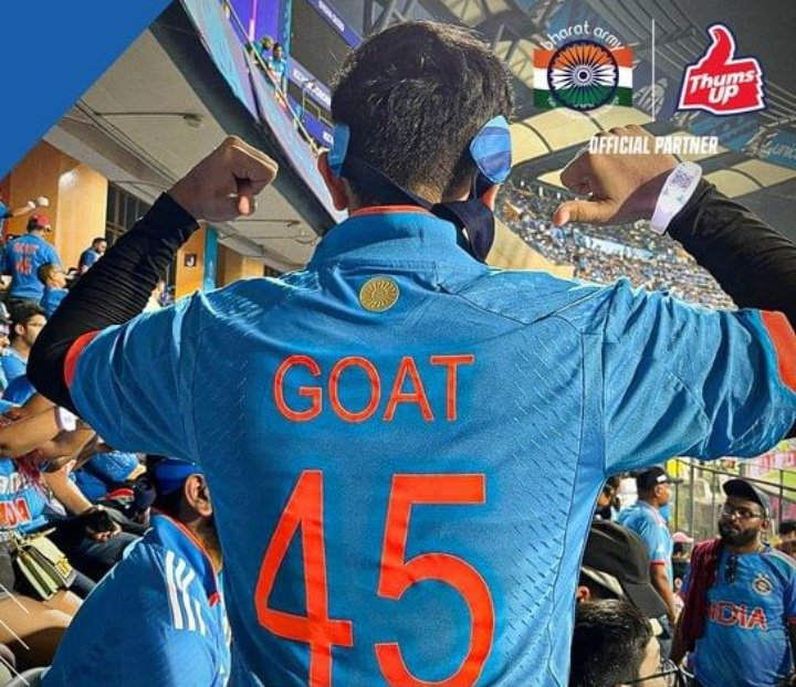 GOAT 45 jersey at the Wankhede Stadium yesterday. - Thread from ...