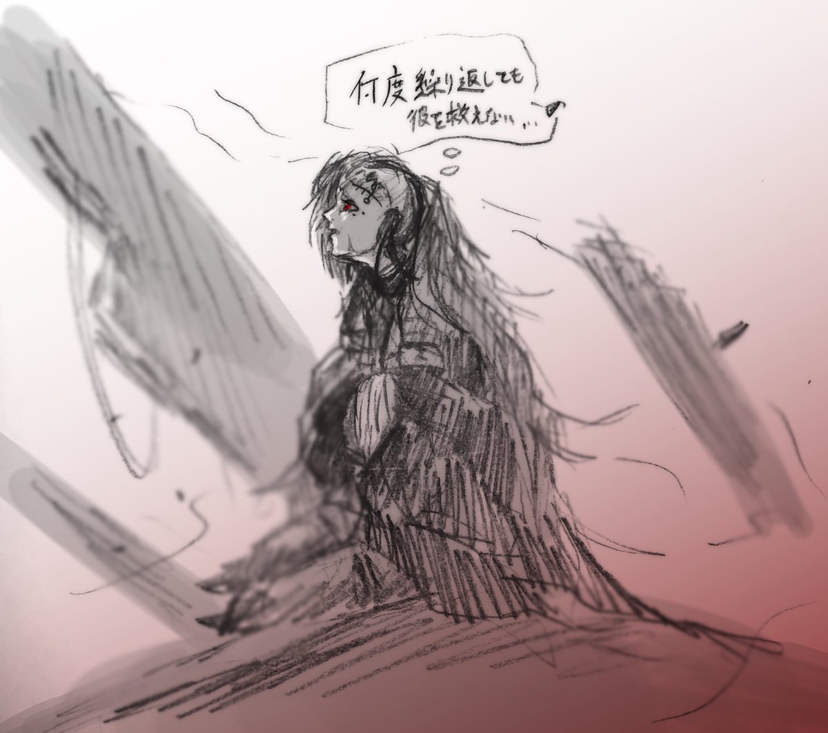 「#AC6 n回目の621と眠るウォルター(頭だけ)」RARUKUの漫画