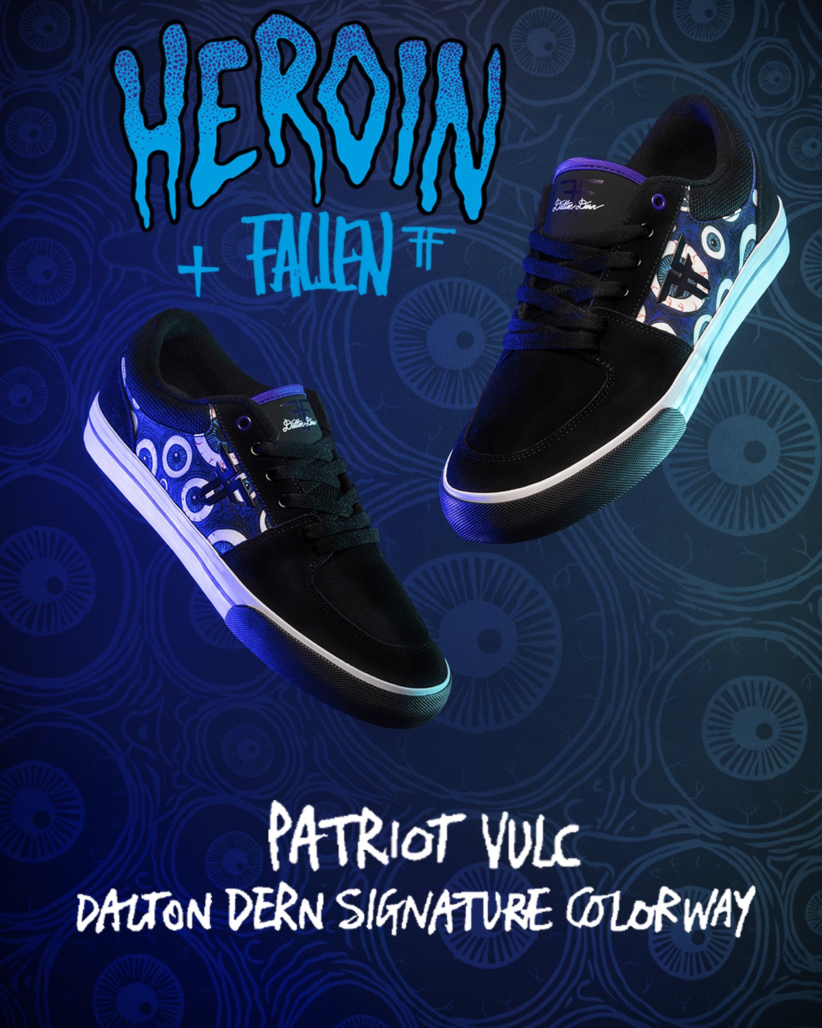 Fallen Shoes Fallen The Crest Shoe, Black Gum – SK8 Clothing