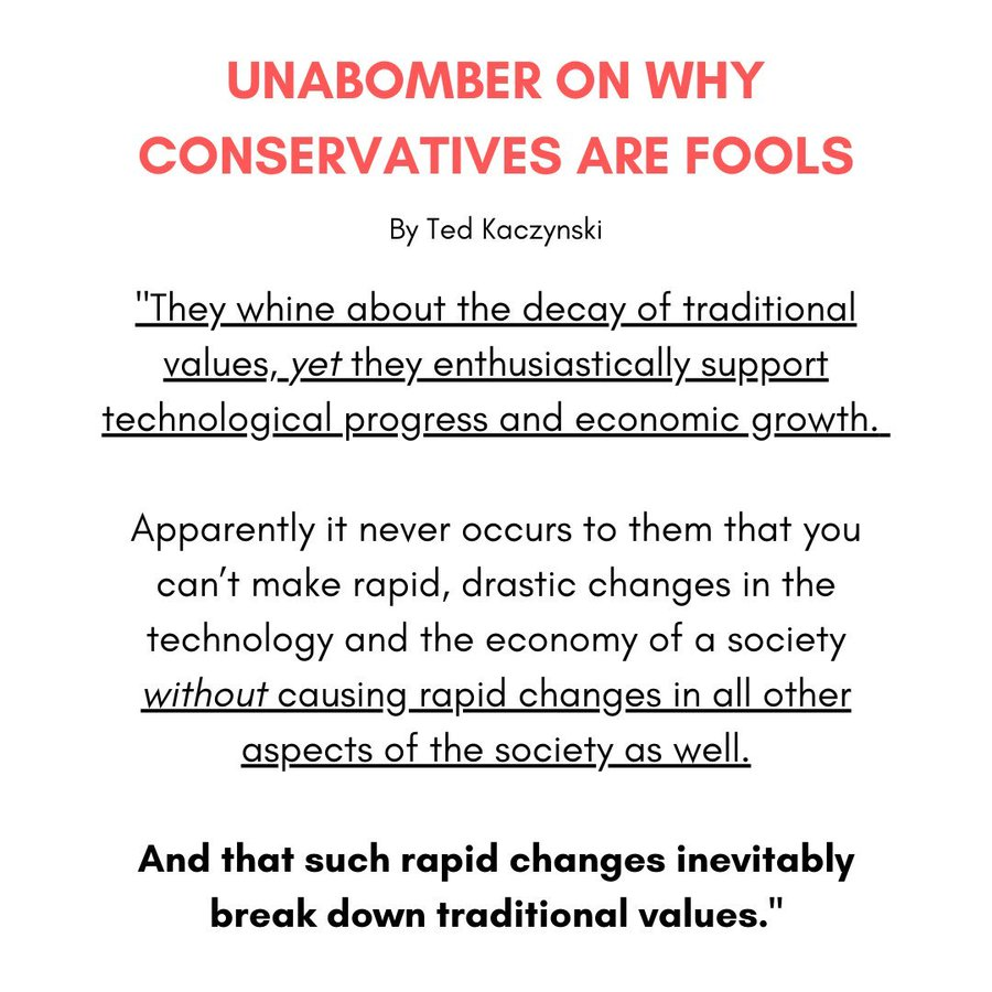 The Unabomber Manifesto🧵 Ted Kaczynski’s IQ: 167 Harvard admission: At ...