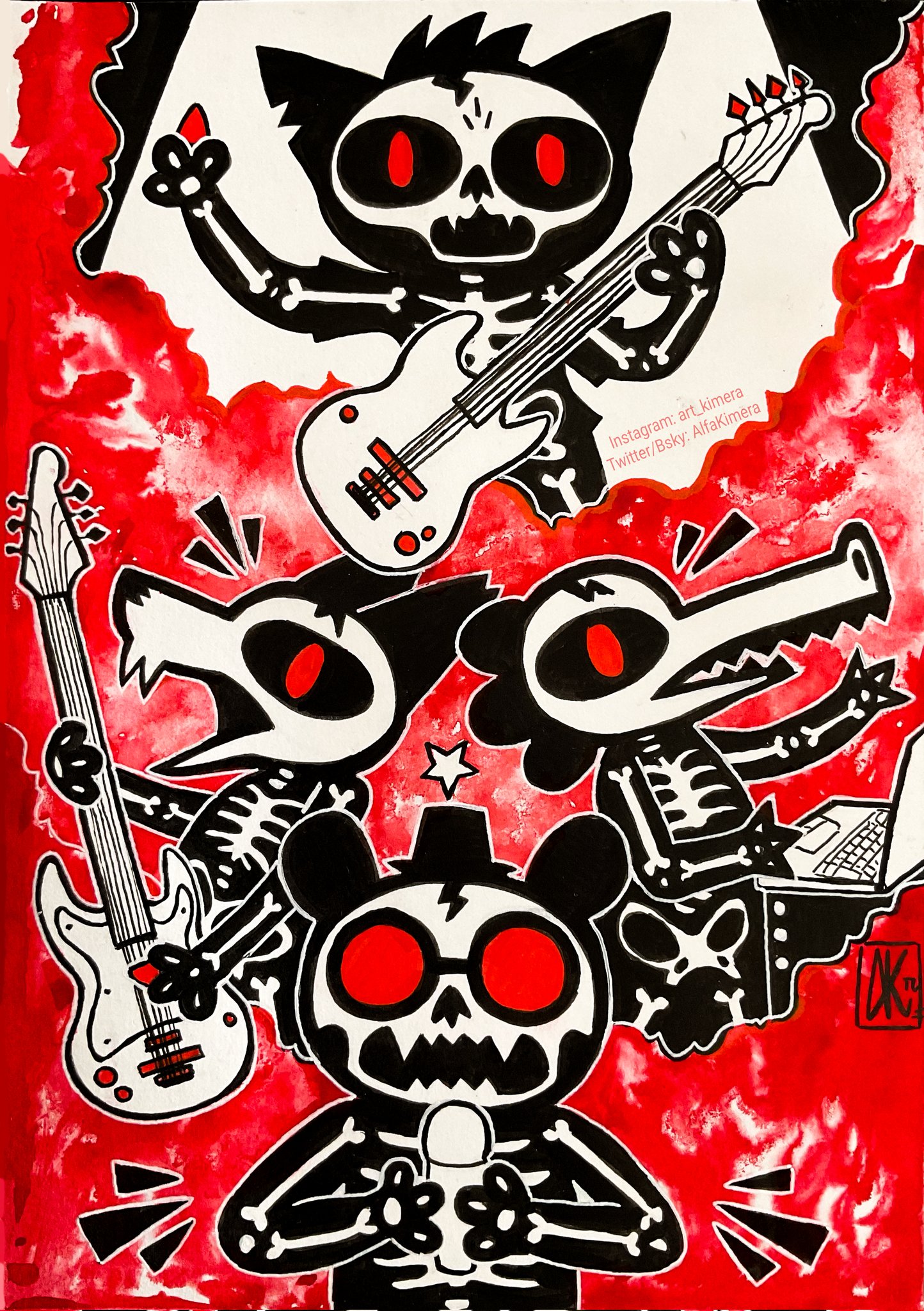 Skelanimals Wallpaper Desktop I Made A Kuromi X Skelanimal Being