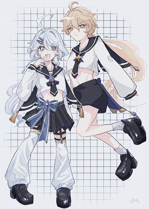 「aether (genshin impact) blonde hair」Fan Art(Latest)