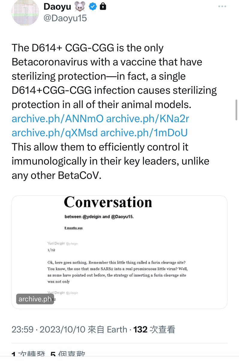 1-1/ @Daoyu15 The D614+ CGG-CGG is the only Betacoronavirus with a ...