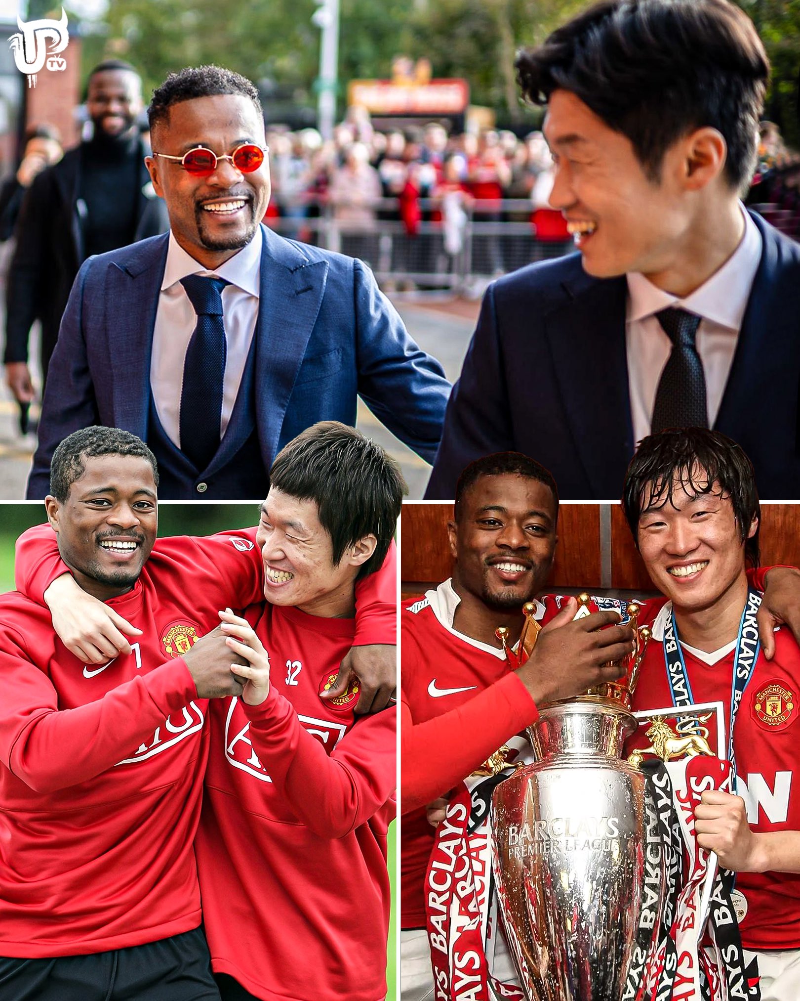 Patrice Evra And Park Ji Sung