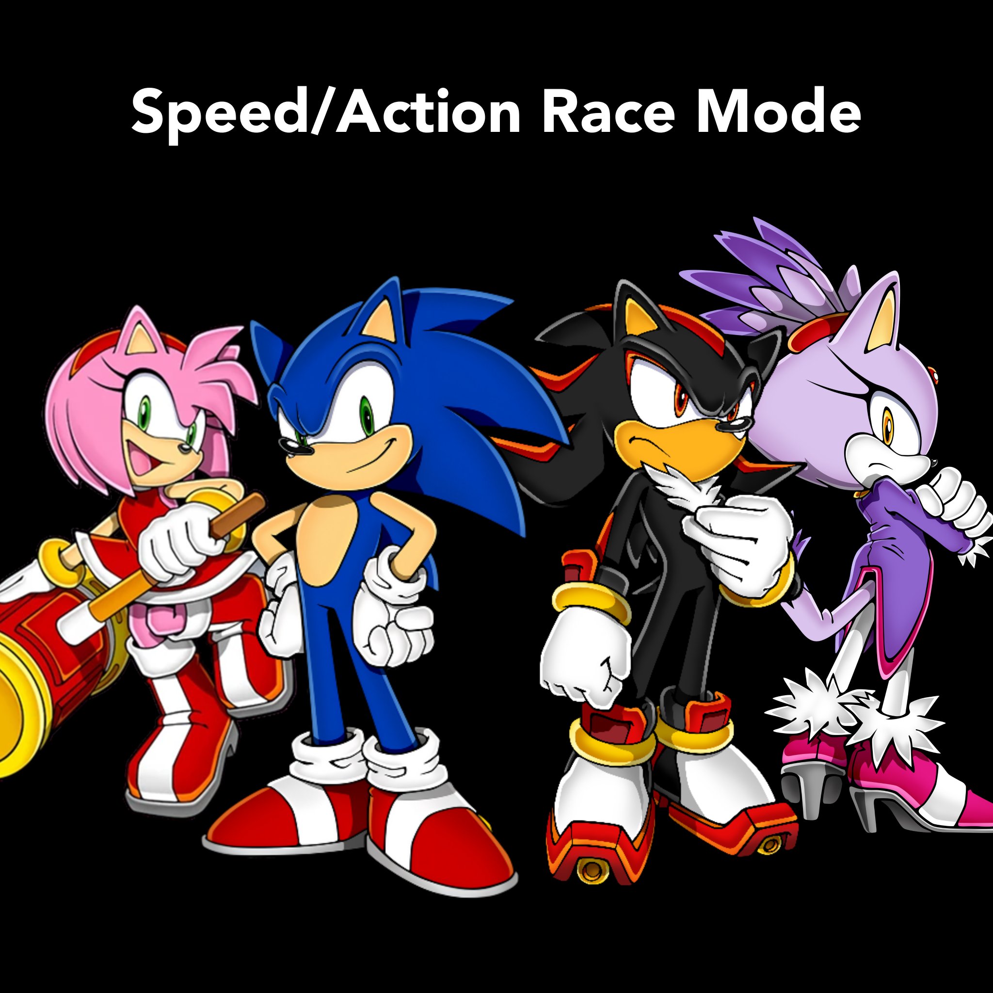 Sonic And Shadow And Silver And Knuckles And Tails And Amy And Blaze