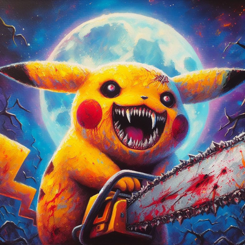 Evil Zombie Pikachu Cartoon