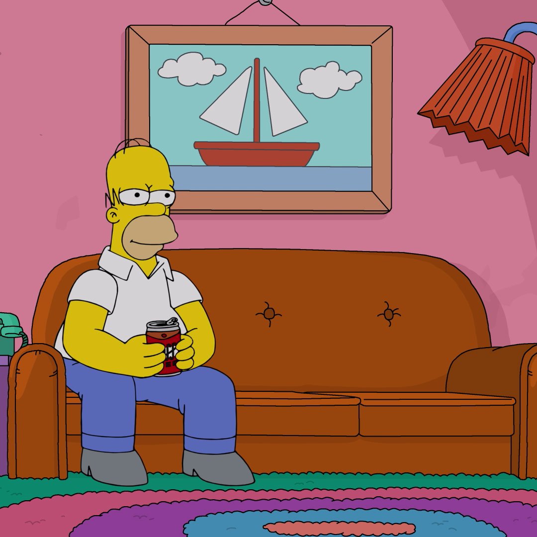 Homer Simpson On Couch