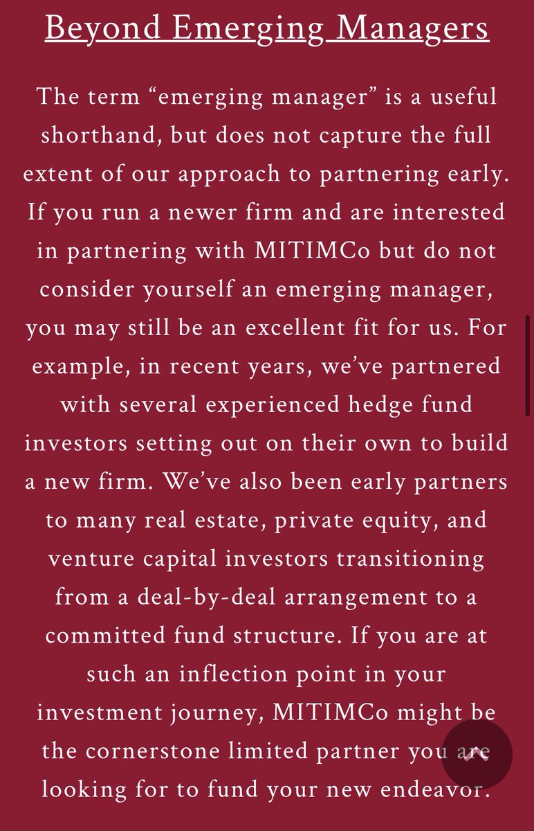 Joel Cohen on Twitter: "0/ We re-vamped the official MITIMCo emerging manager page! Learn more ...
