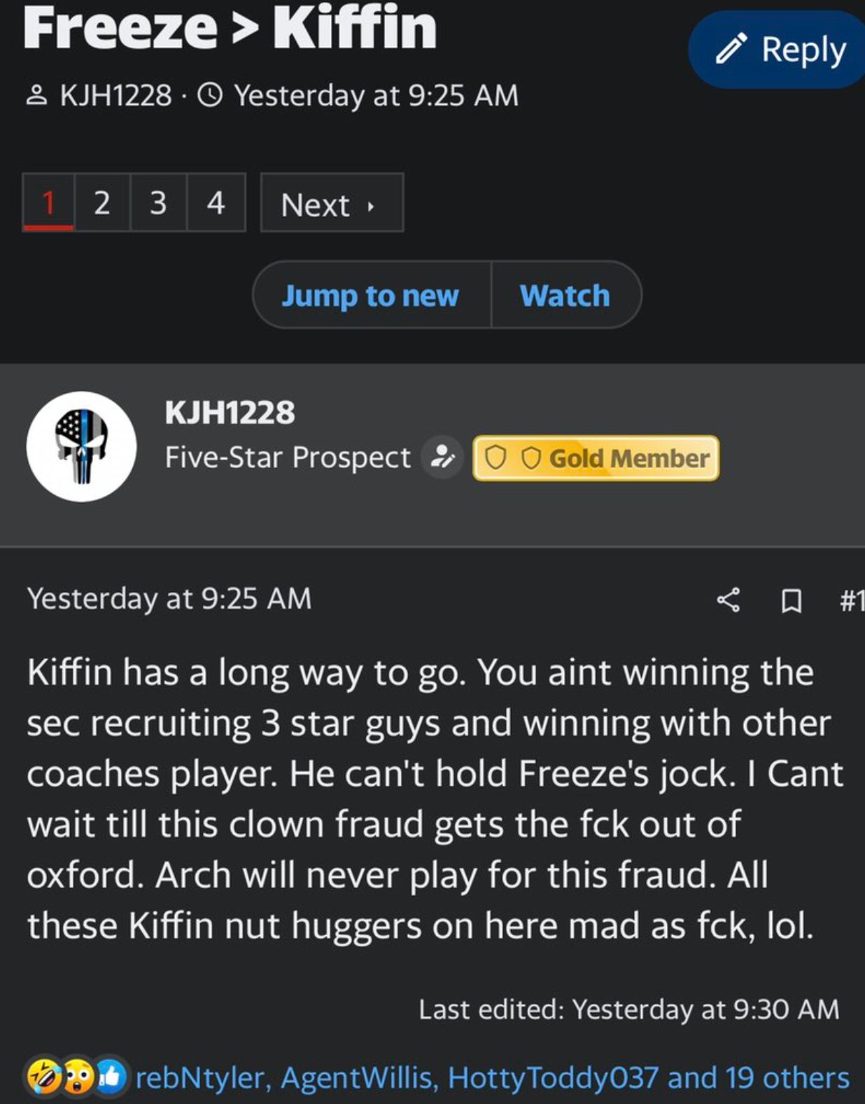 Message Board Geniuses on Twitter: "Lane Kiffin couldn't hold Hugh Freeze's jock. #OleMiss https ...