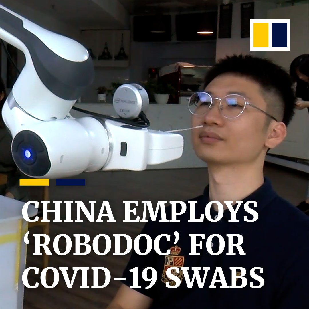 Eva 🇺🇦 on Twitter: "China has unveiled the first fully automated nasal swab-collecting robot. # ...