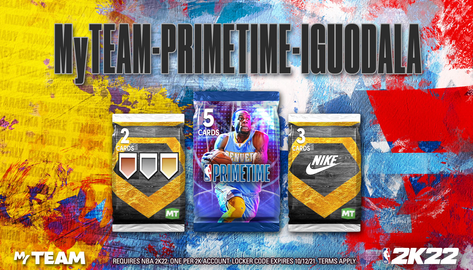NBA 2K22 MyTEAM on Twitter: "Locker Code 🚨 Use this code for a guaranteed Primetime IV Pack ...