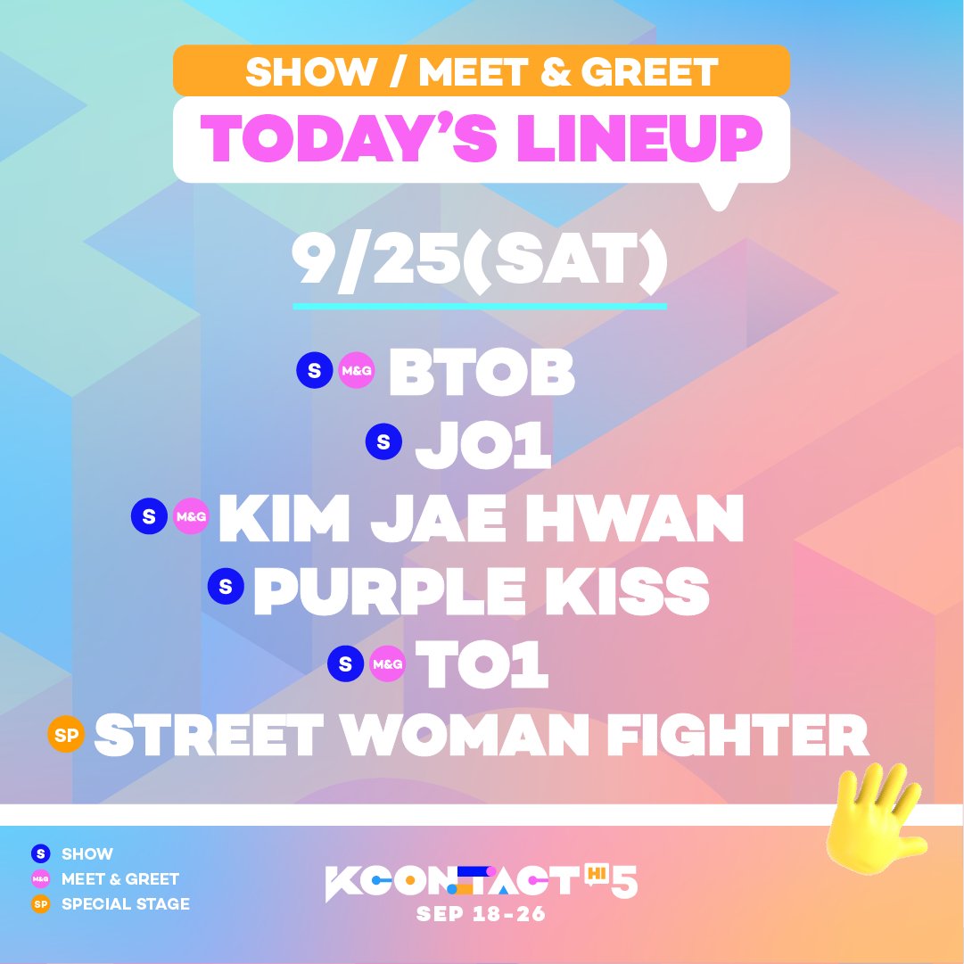 KCON official on Twitter: "KCON:TACT HI 5 SHOW DAY 4! Here's the LINEUP for TODAY: 오늘의 라인업을 ...