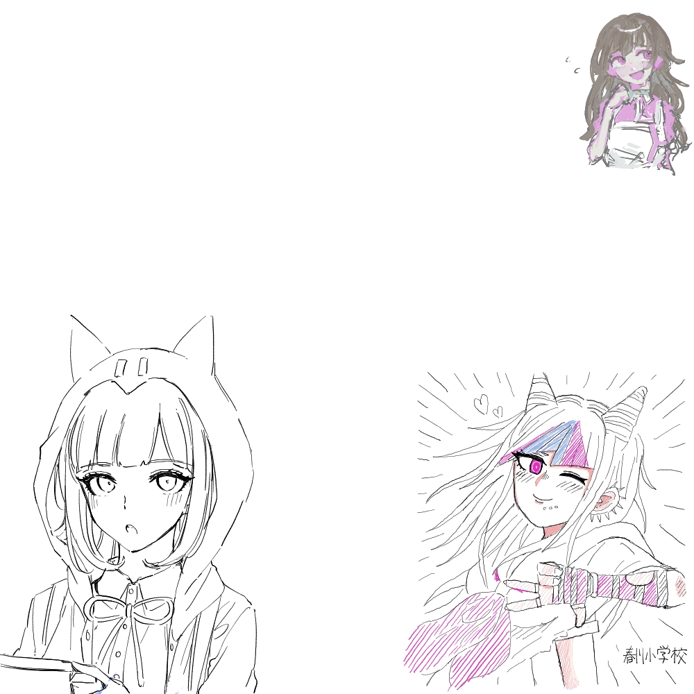 「ダンガンロンパの絵チャ、やろうぜ https://t.co/GuFWV92rZ3 #MagicalDraw 」春川ESの漫画