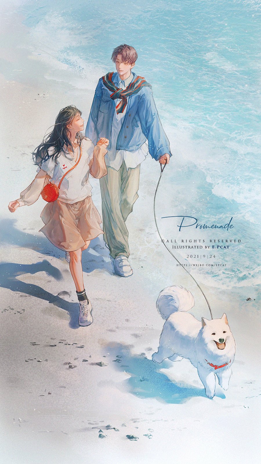 E.Pcat on Twitter: "🐶🌊散步…